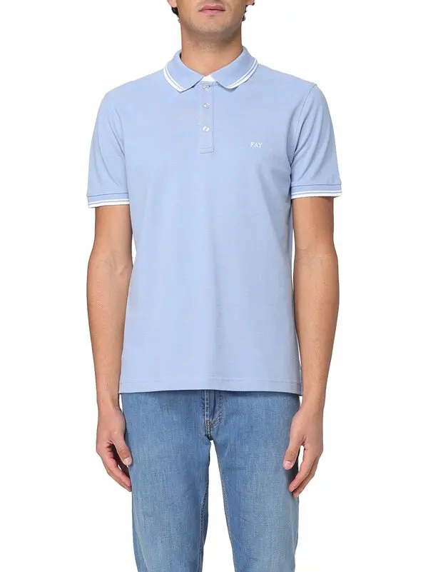 FAY Polo Shirt - Gnawed Blue