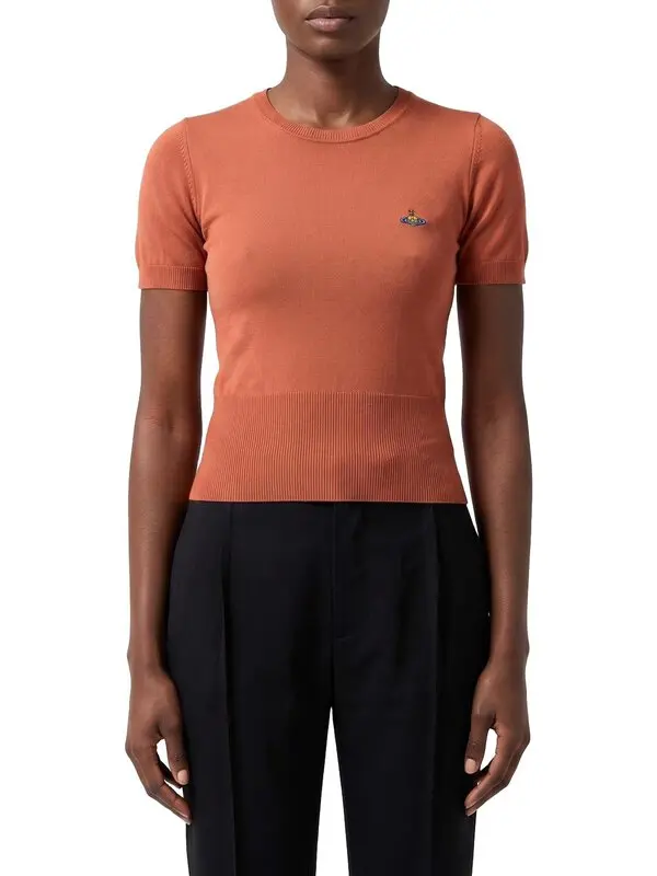 VIVIENNE WESTWOOD Orb Logo Cotton T-shirt - Orange