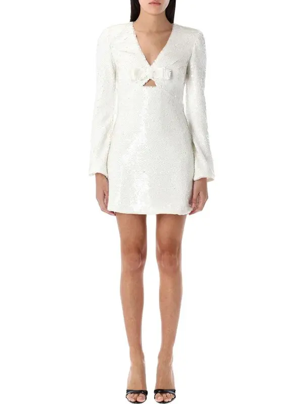 SELF-PORTRAIT Mini Dress - White
