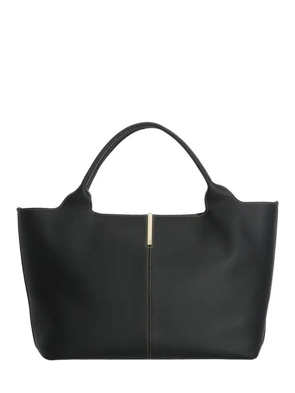 TOD'S Medium Leather Tote Bag - Black