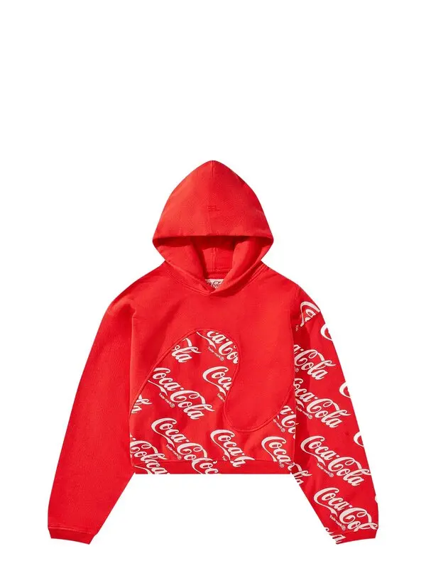 ERL Coca Cola Swirl Hoodie - Red