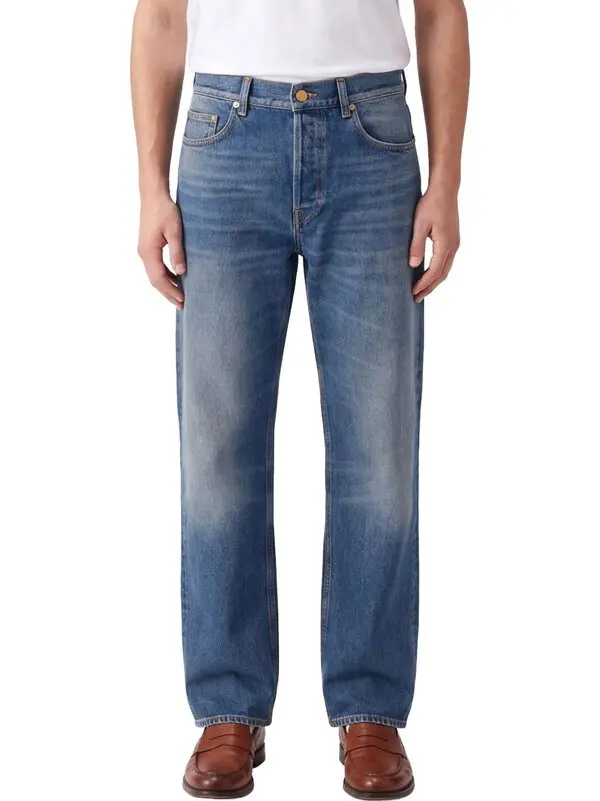 GOLDEN GOOSE Straight Leg Jeans - Navy