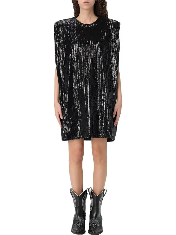 GOLDEN GOOSE Embellished Sequined Mini Dress - Black