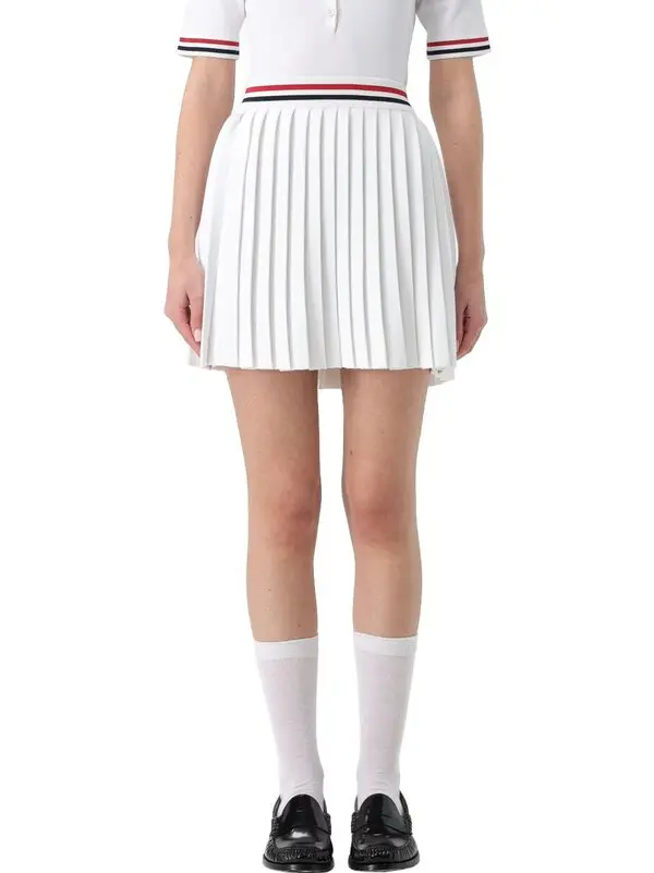 Thom Browne Pleated Skirt - White