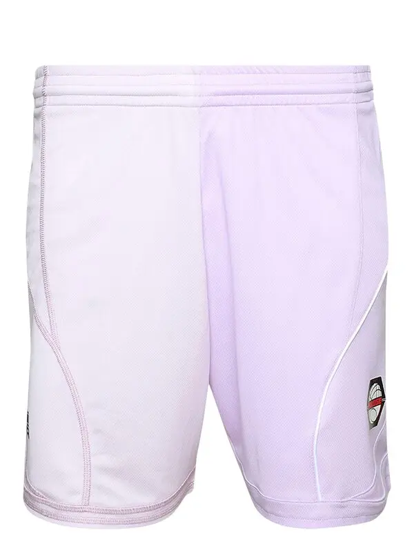 Martine Rose Half And Half Football Shorts - Purple