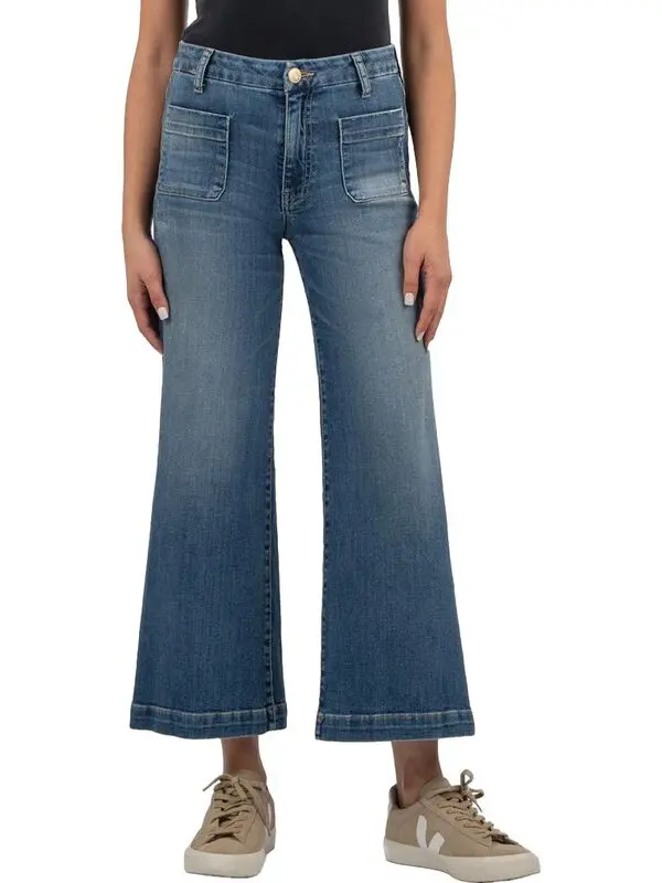 Kut From The Kloth Meg Patch Pocket Wide Leg Jeans - Effectiveness