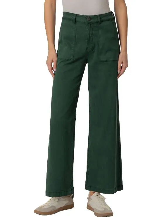 Kut From The Kloth Meg High-waist Wide-leg Ankle Pants - Evergreen