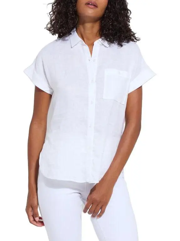 Lyssé Lyla Linen Button-up Shirt - White
