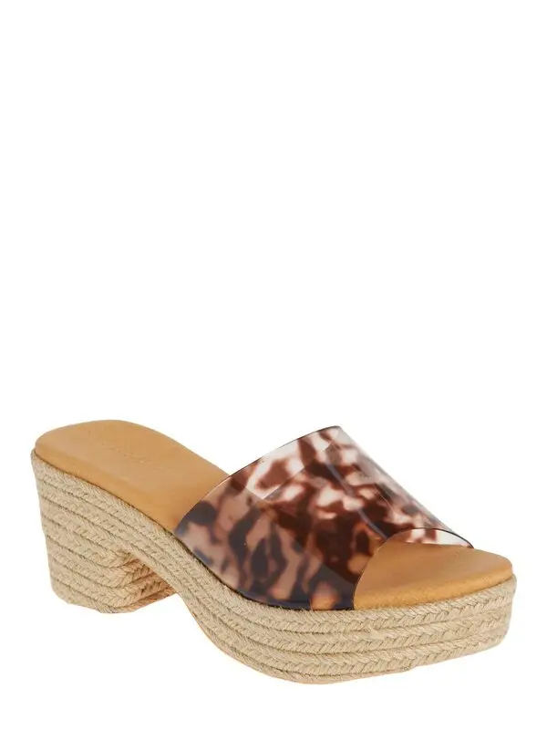 CHOCOLAT BLU Vinna Platform Slide Sandal - Leopard Vinyl