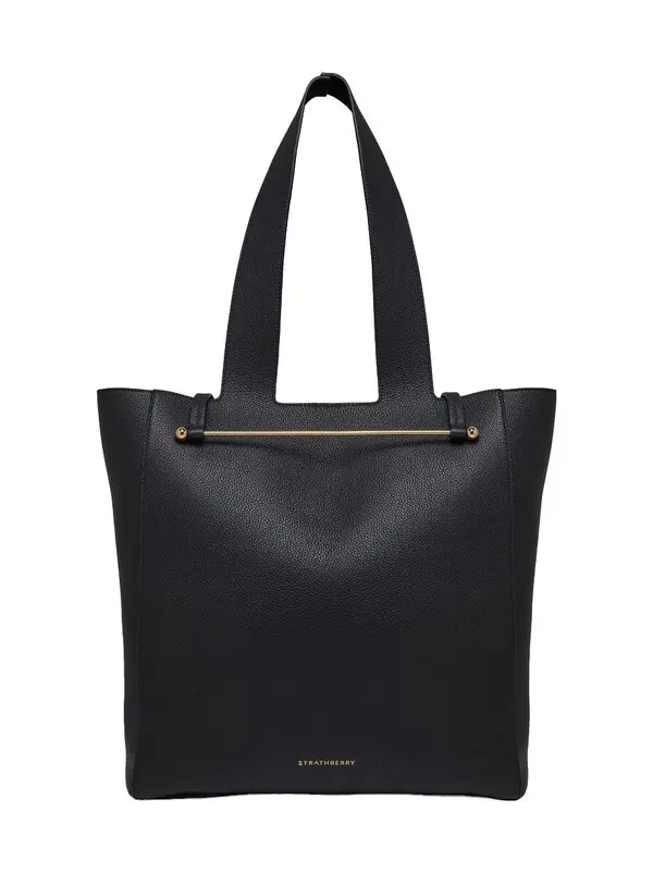 Strathberry Melody Fine Grain Leather Tote - Black