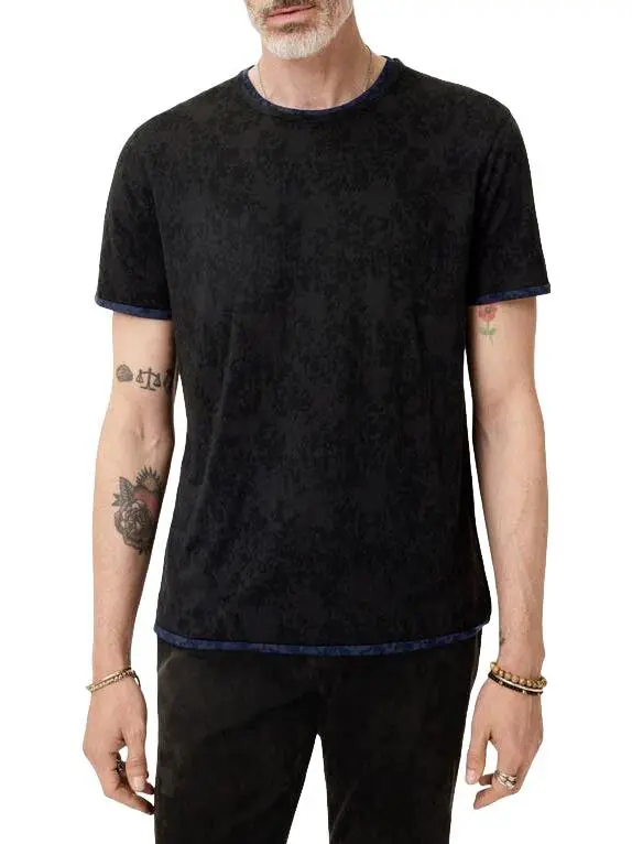 John Varvatos Reyes Reversible Burnout T-shirt - Black