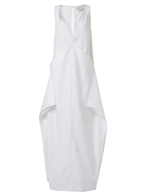 Khaite Kenith Cotton Maxi Dress - White