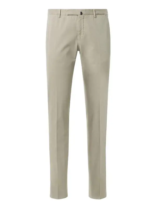 SLOWEAR Cotton Slim Trousers - Grey