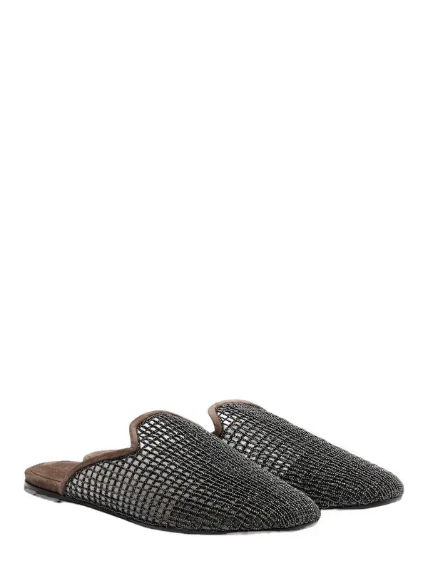 Brunello Cucinelli Monili Mules - Brown