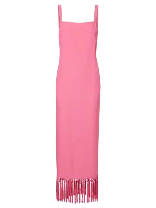 TALLER MARMO Palermo Fringed Maxi Dress - Pink