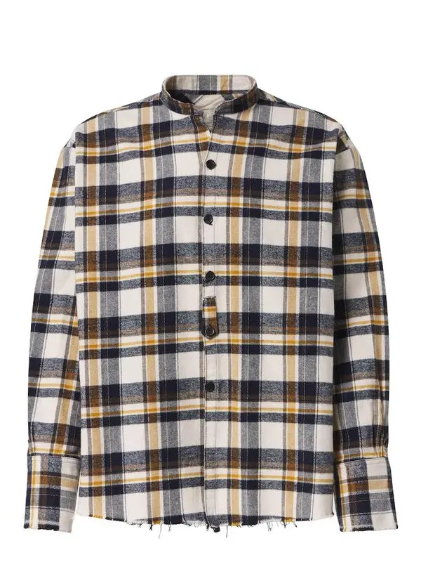 GREG LAUREN Plaid Cotton Shirt - Multicoloured