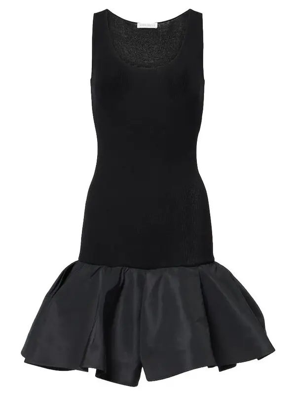 Nina Ricci Peplum Midi Dress - Black