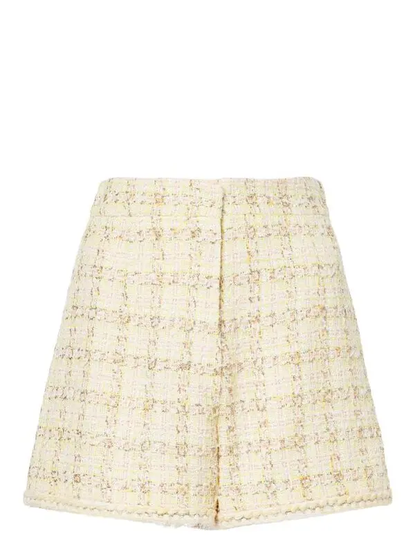 Giambattista Valli Checked Cotton-blend Shorts - Multicoloured