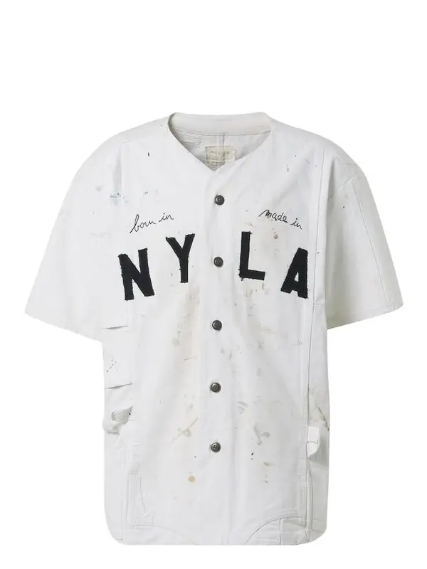 GREG LAUREN Painter Cotton Shirt - Beige