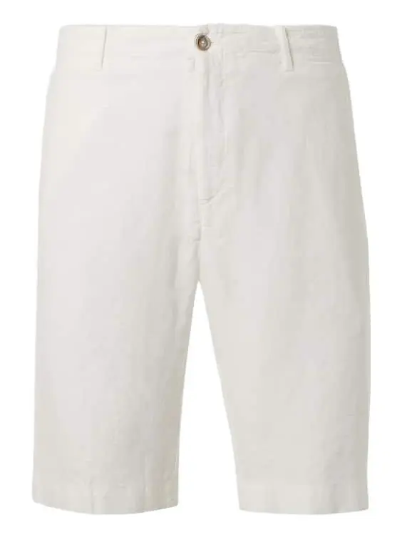 Fedeli Linen Bermuda Shorts - White