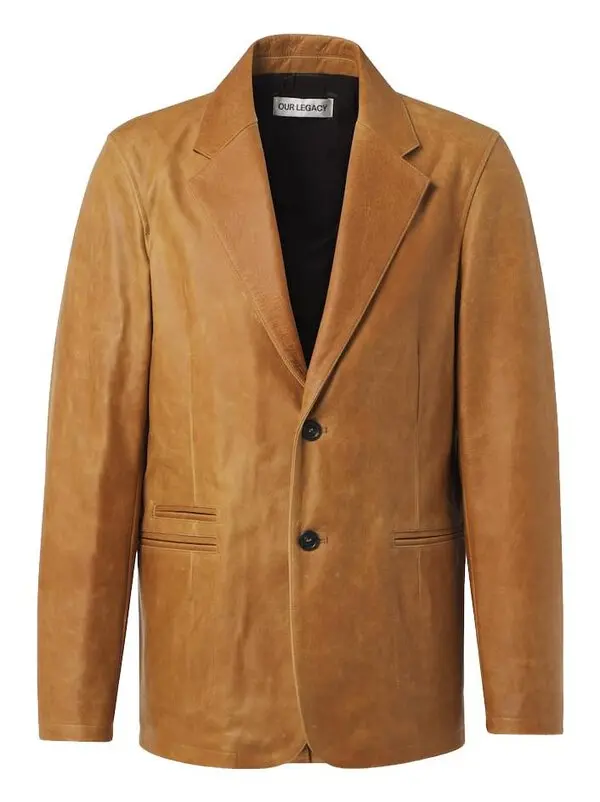 Our Legacy Opening Leather Blazer - Brown