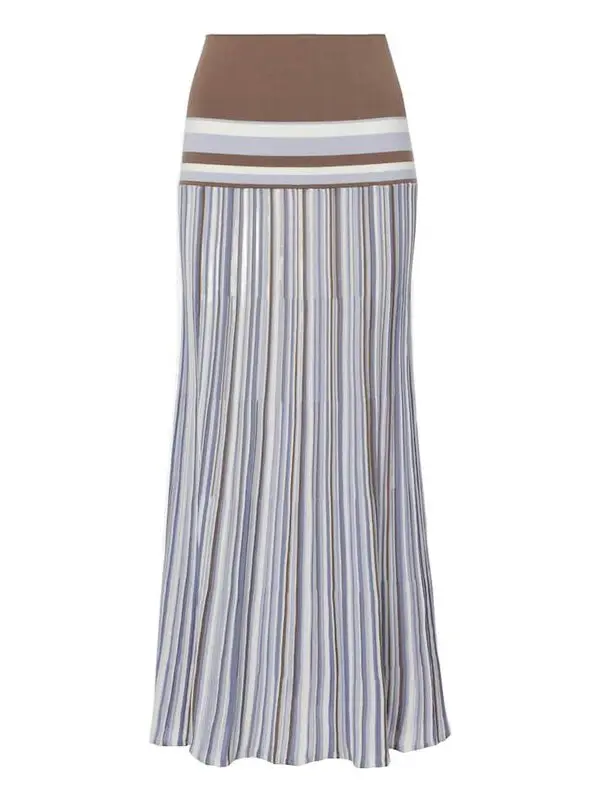 Faithfull The Brand Citara Striped Maxi Skirt - Blue