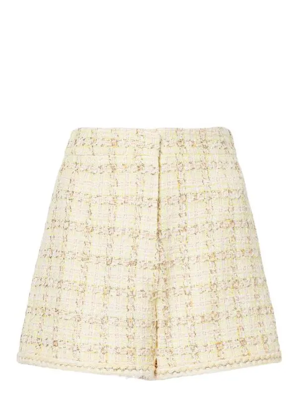 Giambattista Valli Checked Cotton-blend Shorts - Multicoloured