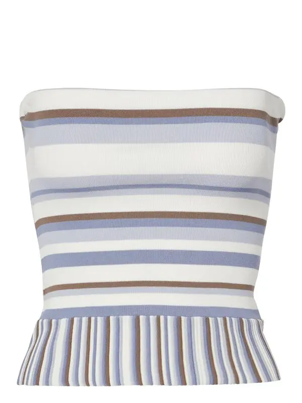 Faithfull The Brand Citara Striped Tube Top - Blue