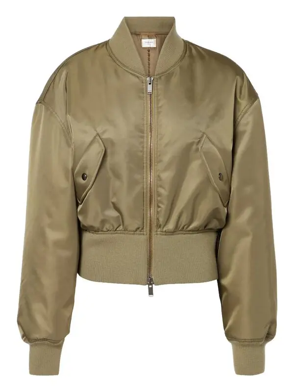 Saint Laurent Padded Bomber Jacket - Green