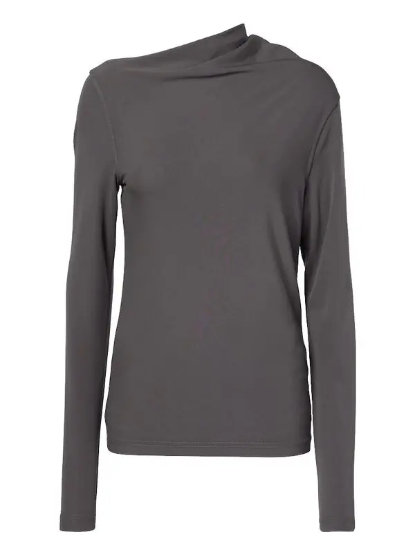 TOTEME Draped Jersey Top - Grey