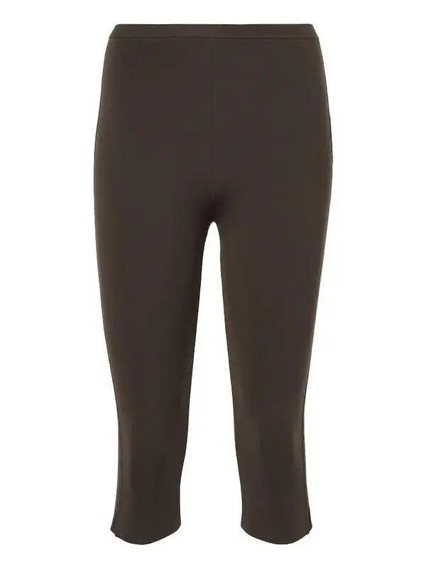 TOTEME Jersey Capri Pants - Brown