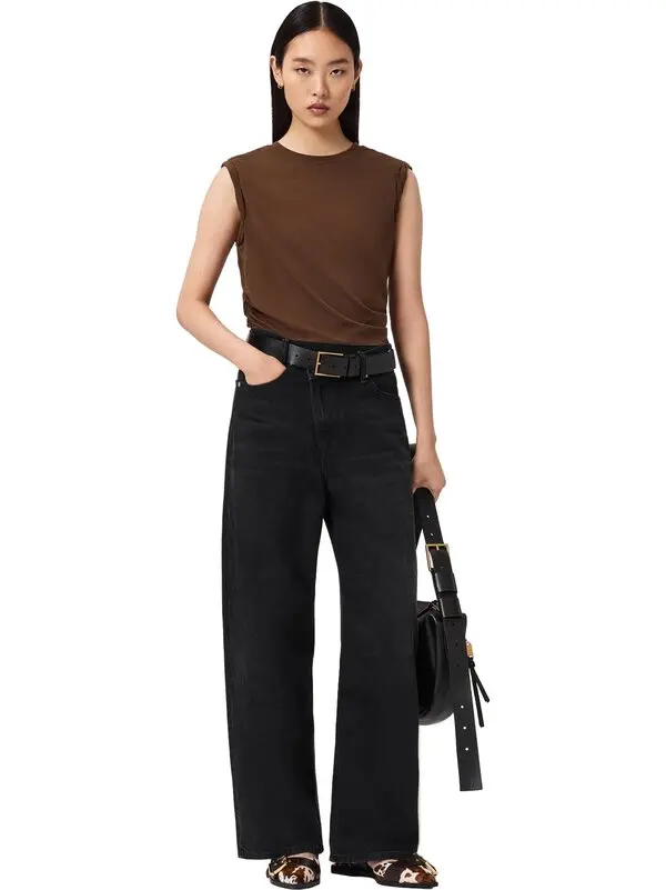 ALLSAINTS West Sleeveless Tank Top - Brown