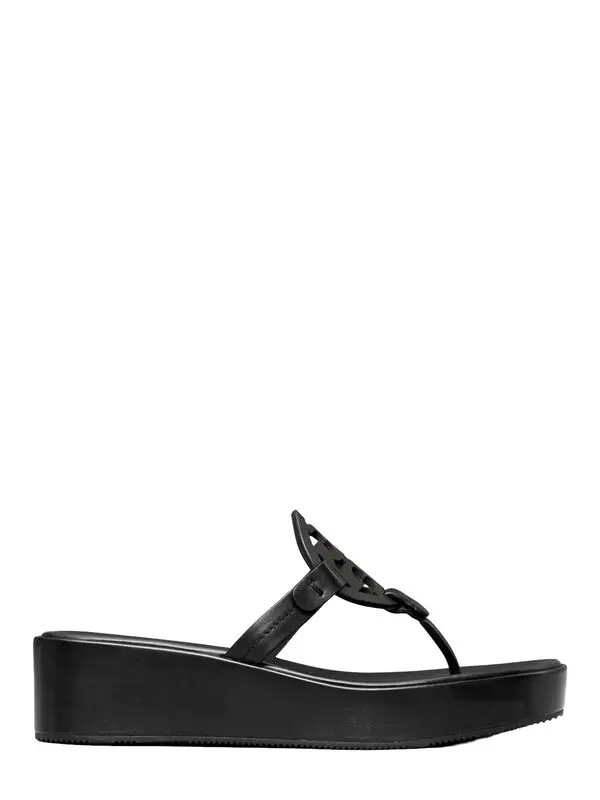 Tory Burch Miller Wedge Slides - Black
