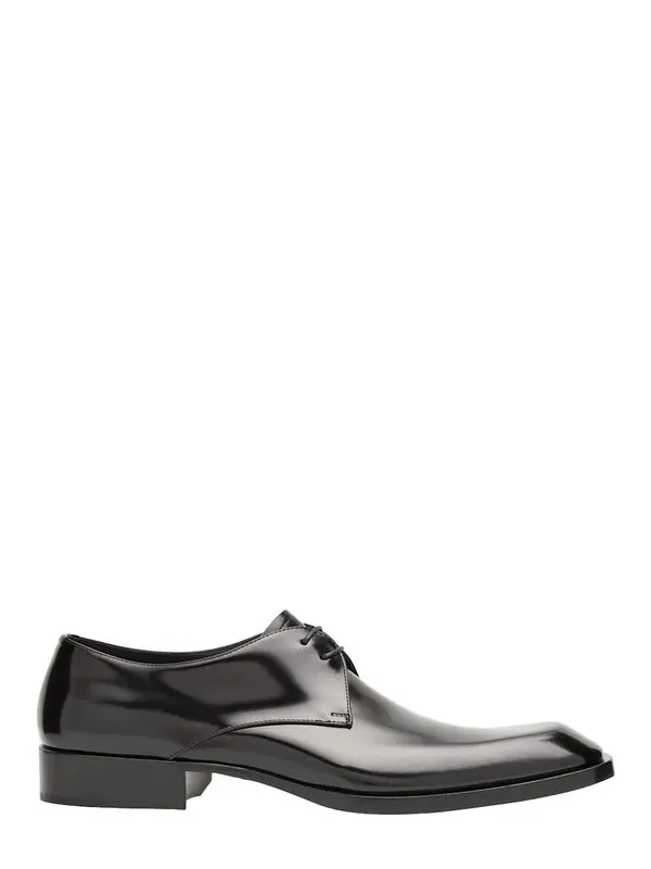 Saint Laurent Vadim 25 Leather Derby Shoes - Black
