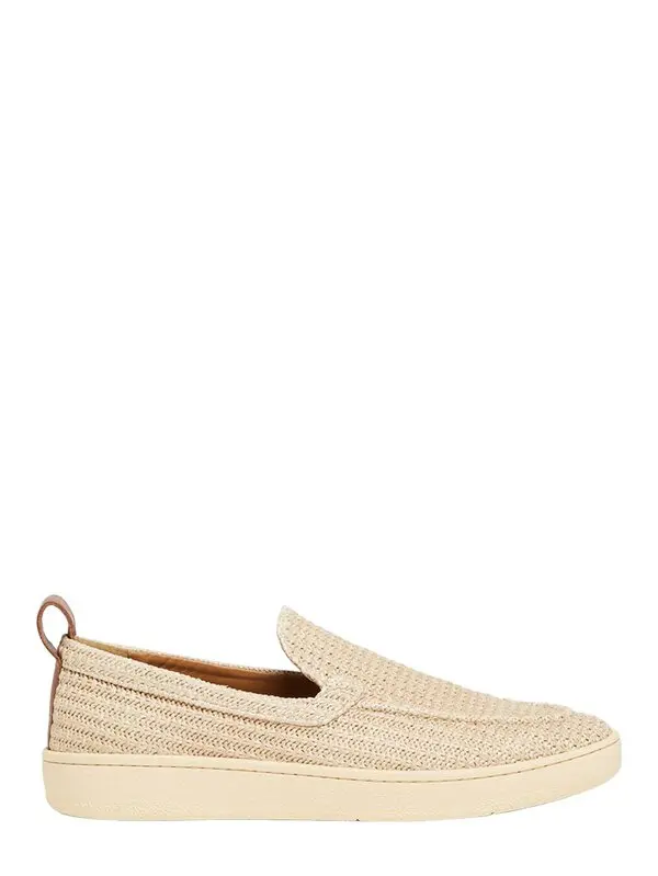 LANVIN Woven Raffia Loafers - Natural