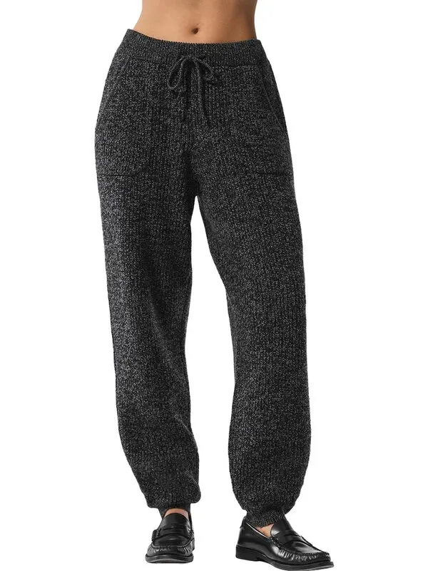 Alo Yoga Marl Knit Jogger - Black Marl