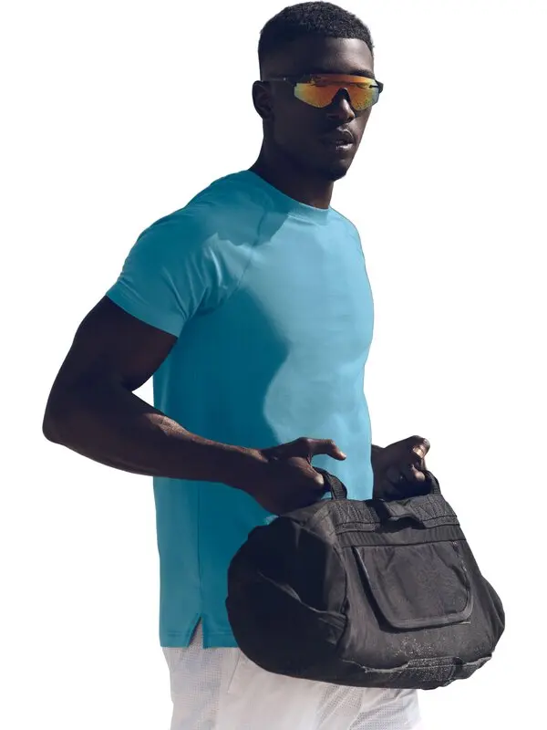 Alo Yoga Vapor Crewneck Short Sleeve Top - Blue Breeze