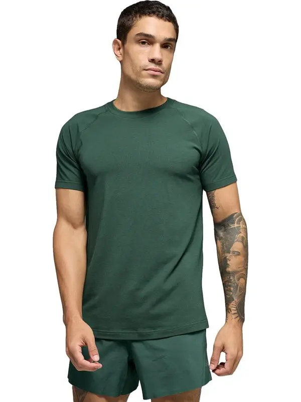 Alo Yoga Vapor Crewneck Short Sleeve Top - Clover Green