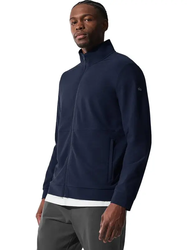 Alo Yoga Conquer Max Mock Neck Full Zip Jacket - Navy