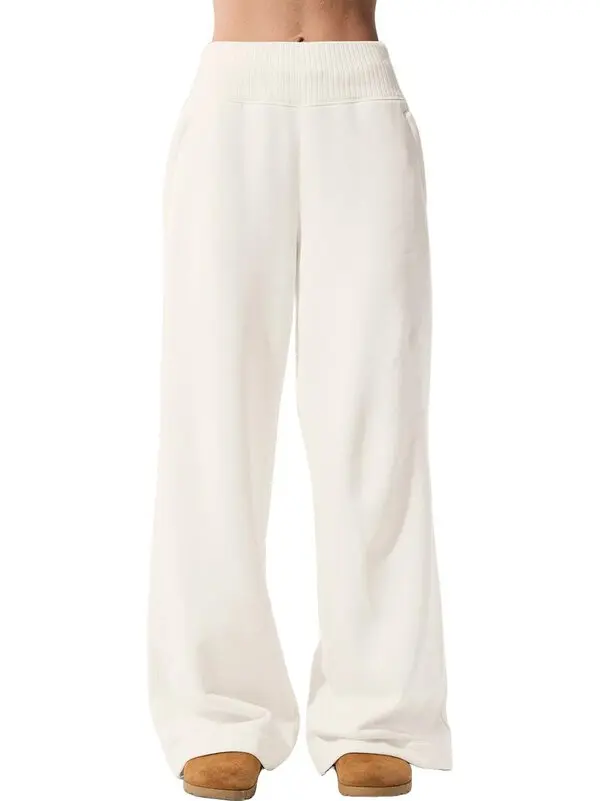 Alo Yoga Serenity Wide-leg Sweatpants - Ivory