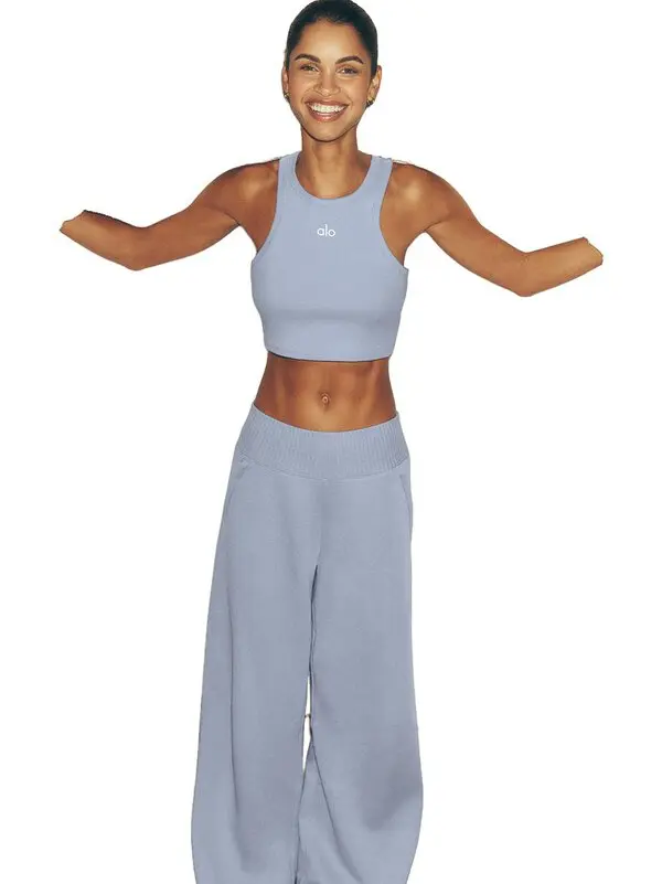 Alo Yoga Serenity Wide-leg Sweatpants - Winter Frost