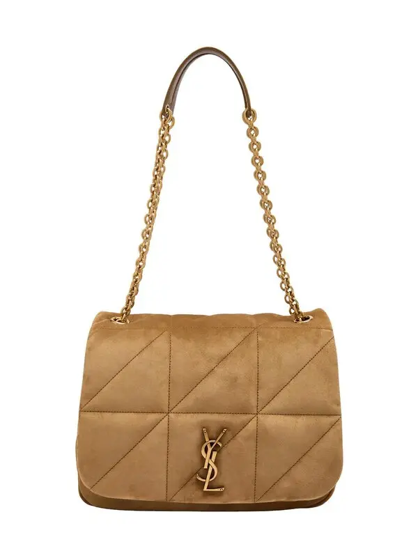 Saint Laurent Jamie 4.3 Medium Suede Shoulder Bag - Tan