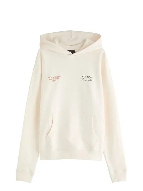 CLUB 1984 Melrose Hooded Sweatshirt - Off White
