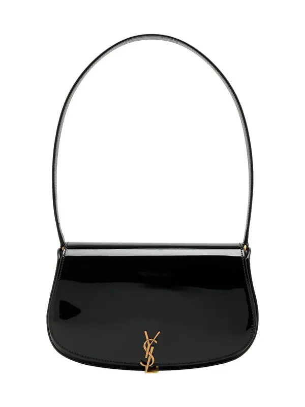 Saint Laurent Voltaire Mini Patent Leather Shoulder Bag - Black