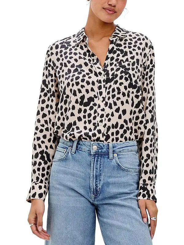 Rails Josephine Printed Shirt - Taupe Spotted