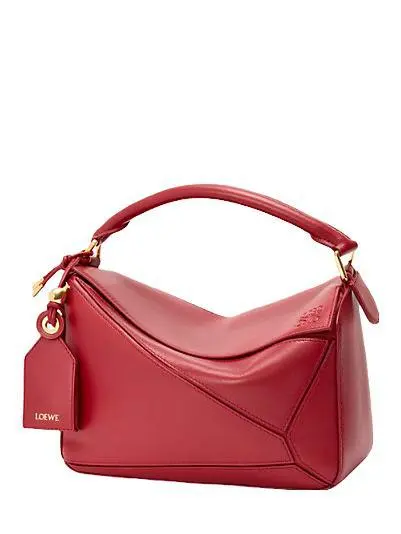 Loewe Puzzle Small Top-handle Bag - Burnt Red