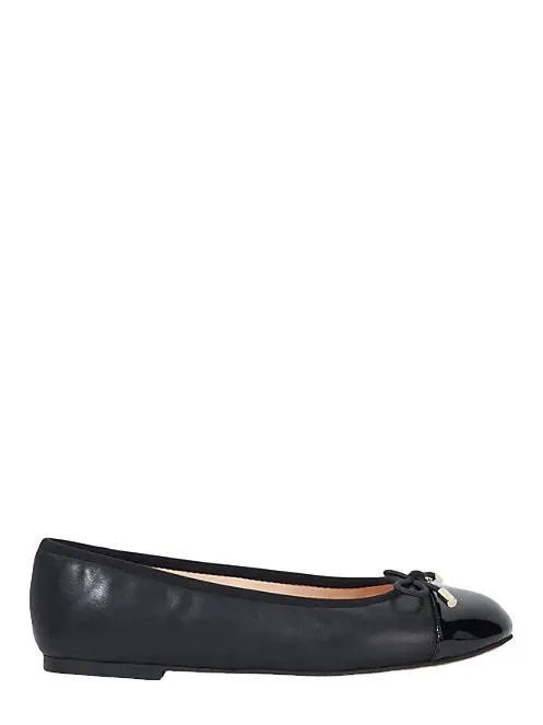 DUNE Leather Ballet Flats - Black Leather