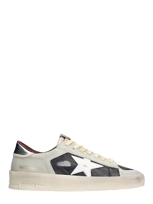 GOLDEN GOOSE Stardan Leather Low-top Trainers - Blue Other