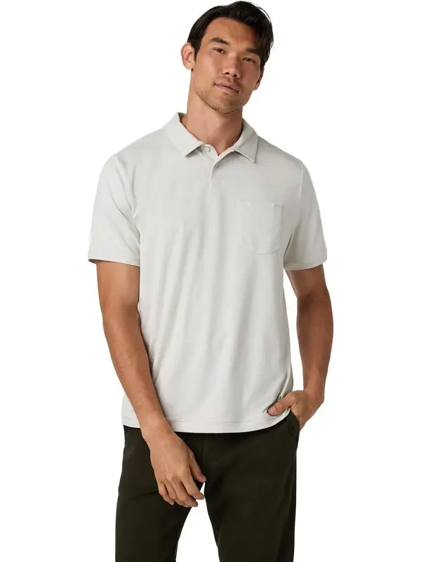 Vuori Short Sleeve Ponto Perforance Polo - Salt Heather