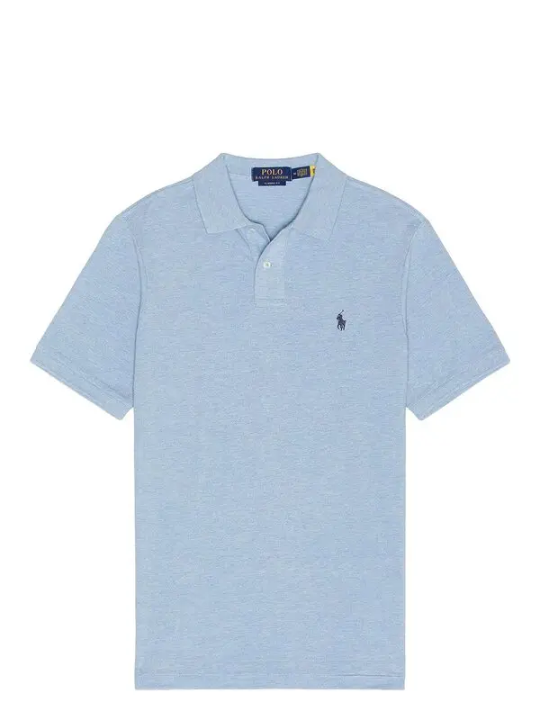 Polo Ralph Lauren Short Sleeve Mesh Polo In Blue - Isle Heather